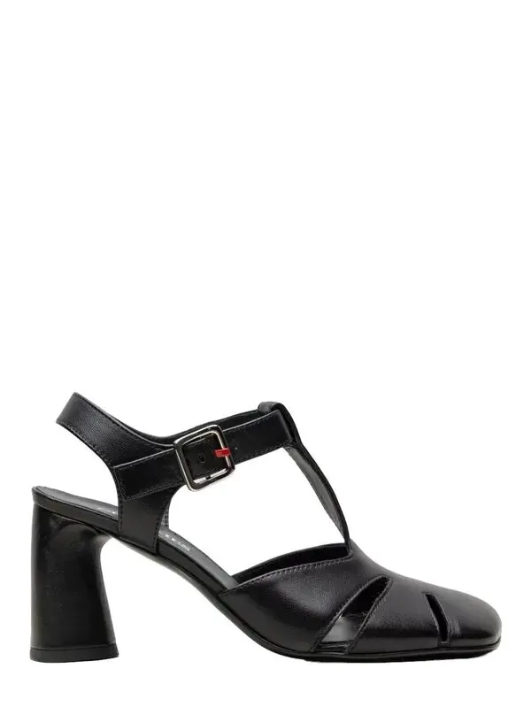CHUCKIES T-bar Buckle Sandals - Black