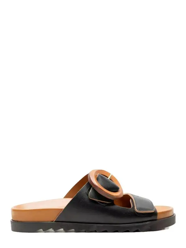 CHUCKIES Buckle-detail Touch-strap Sandals - Black