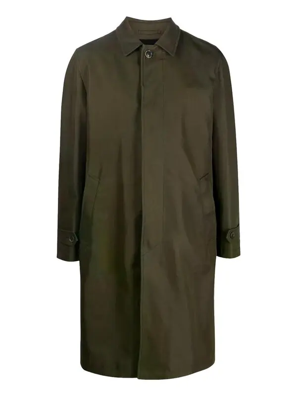 Herno Concealed Front-fastening Parka Coat - Green