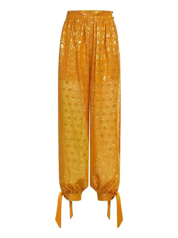 TALLER MARMO Giuni Tie Ankle Trousers - Gold