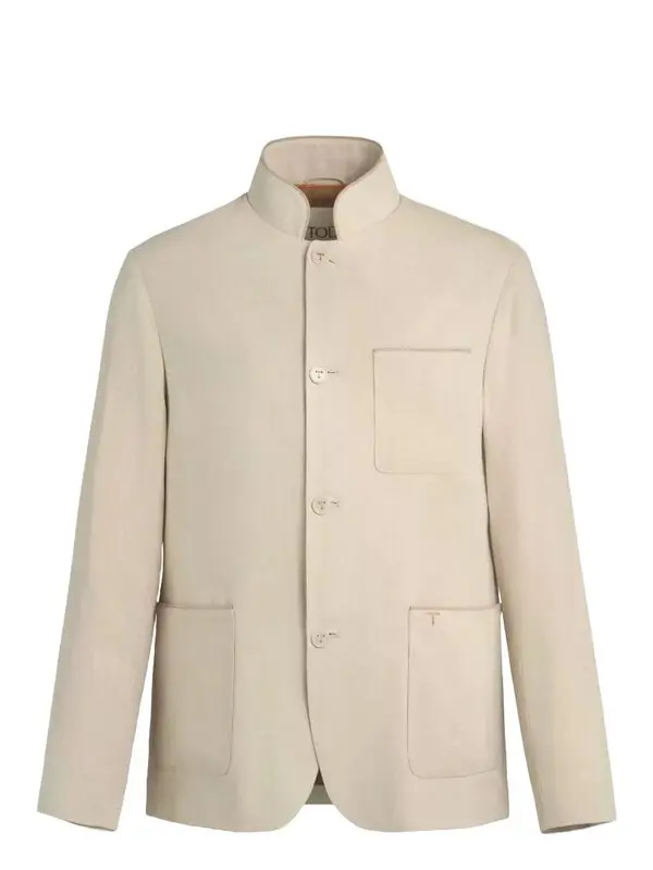 TOD'S Castello Chest-pocket Jacket - Neutrals