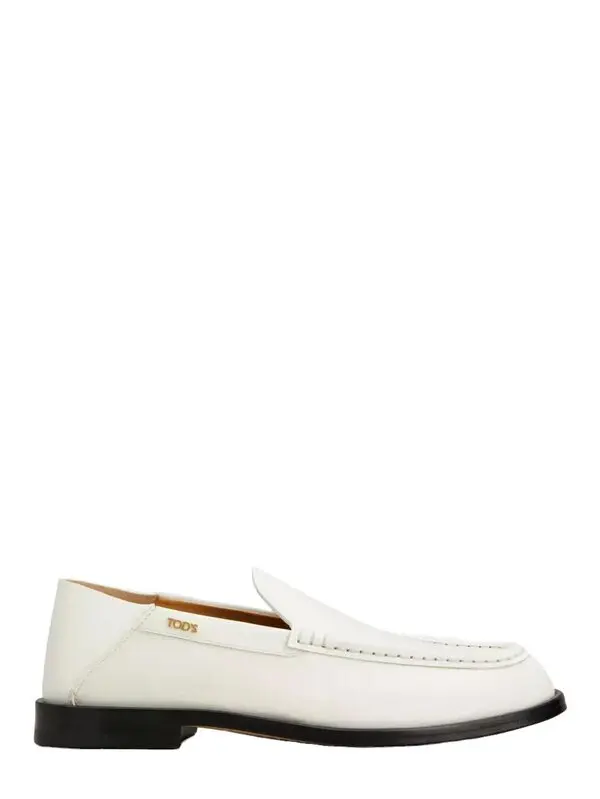 TOD'S Logo-plaque Loafers - White