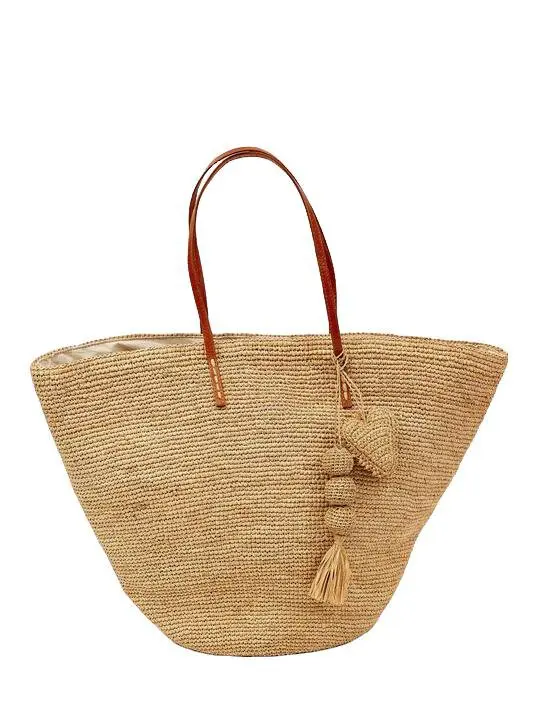 Velvet By Graham & Spencer Mary Raffia Tote - Natural