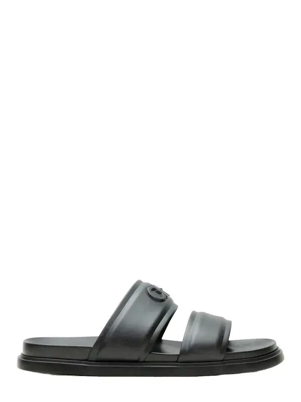 FERRAGAMO Gancini Double-strap Sandals - Black