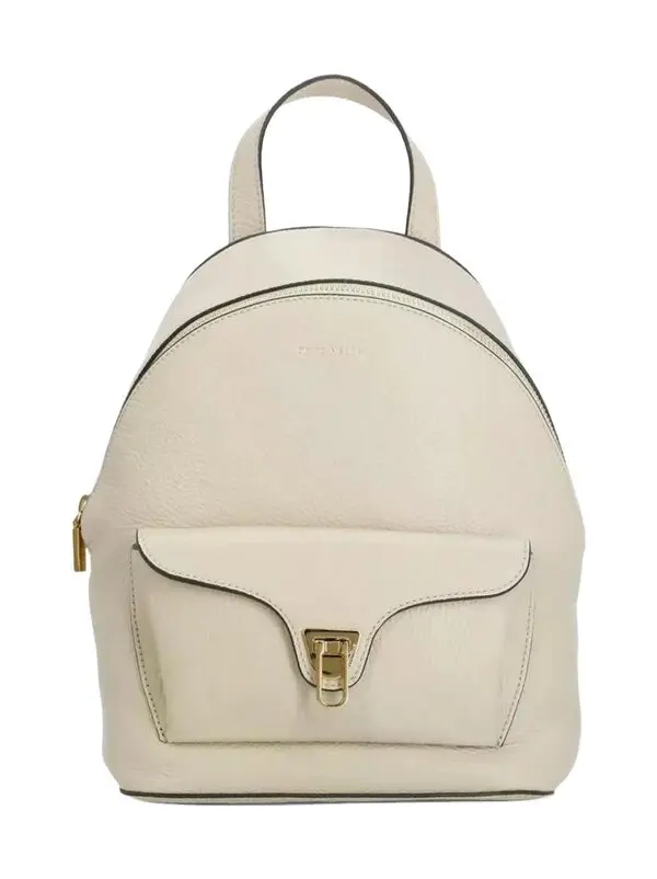 COCCINELLE Beat Pebbled Leather Small Backpack - Neutrals