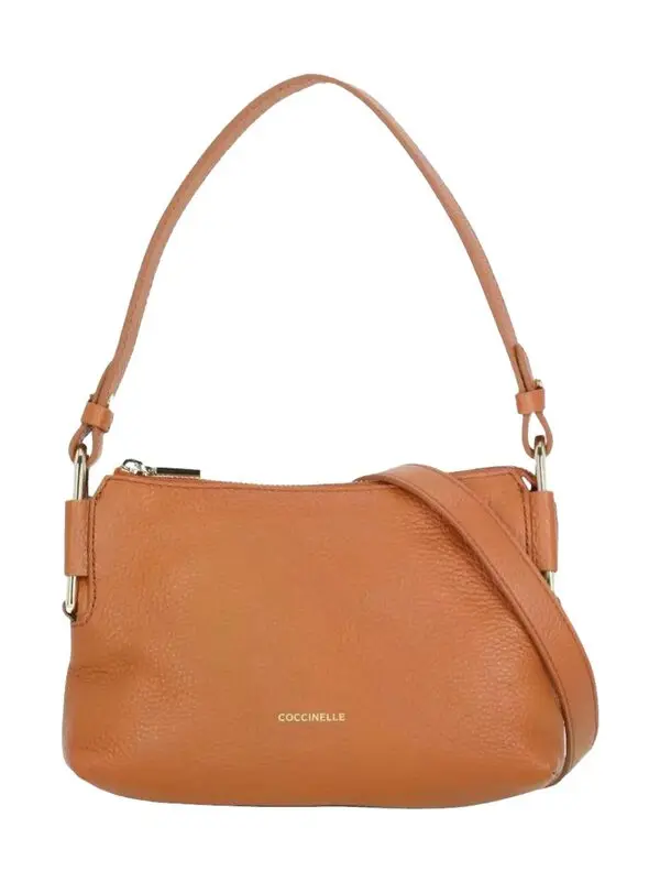 COCCINELLE Rebekka Mini Pebbled Leather Shoulder Bag - Neutrals