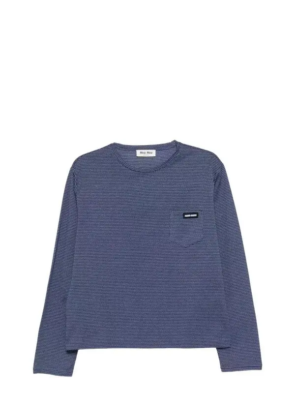Miu Miu Chest-pocket Sweatshirt - Blue