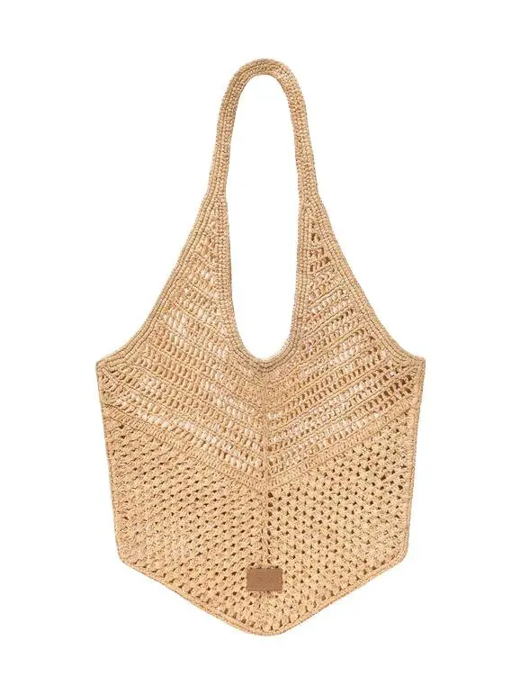 Maje Natural Raffia Tote Bag - Beige