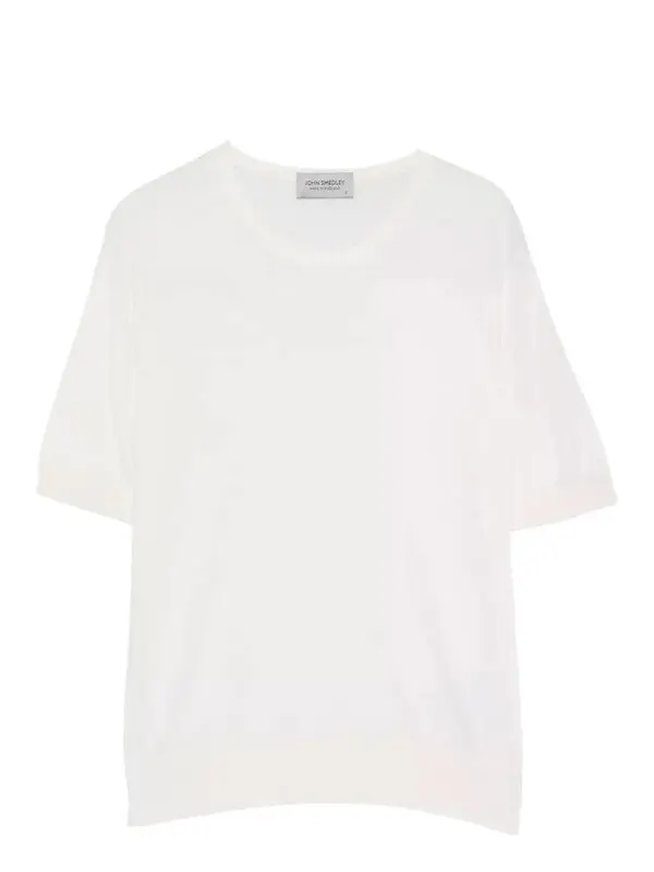 John Smedley Nell Fine-knit T-shirt - Neutrals