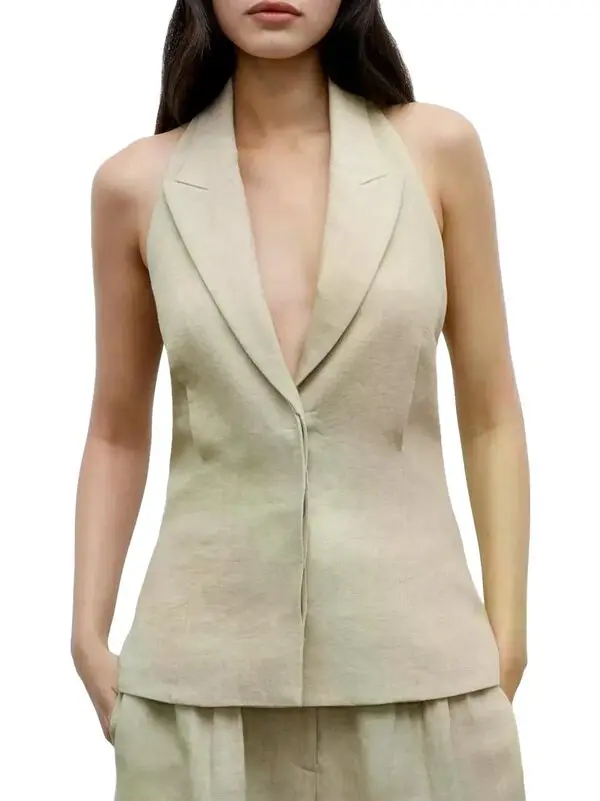 TWP Kaitlyn Halterneck Vest - Neutrals