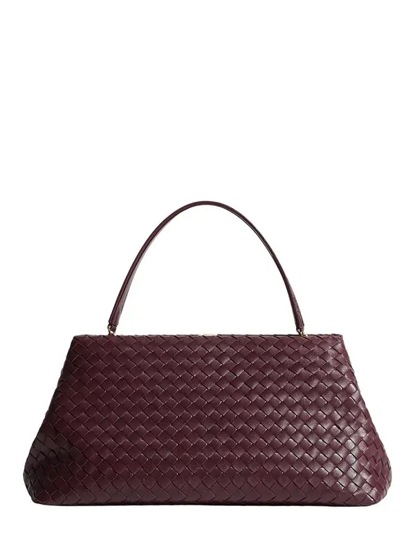 Bottega Veneta Leather Intrecciato The 1998 Top-handle Bag - Red