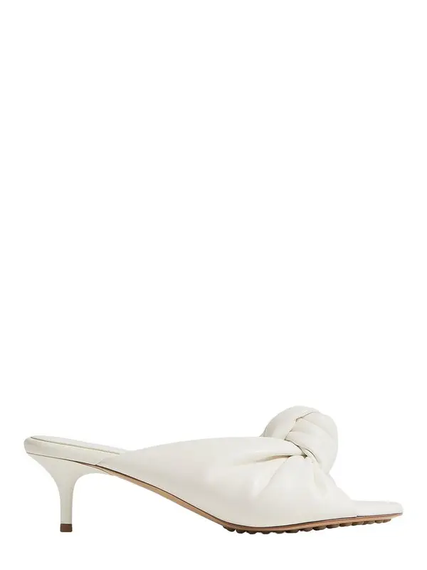 Bottega Veneta Leather Knot Mules 50 - White