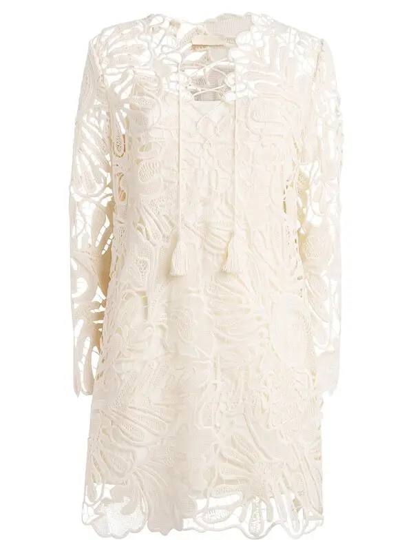 Ulla Johnson Corded Lace Dita Mini Dress - White