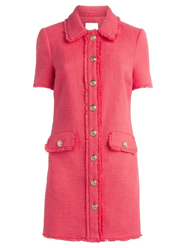 Cinq À Sept Tweed Pammy Mini Dress - Pink