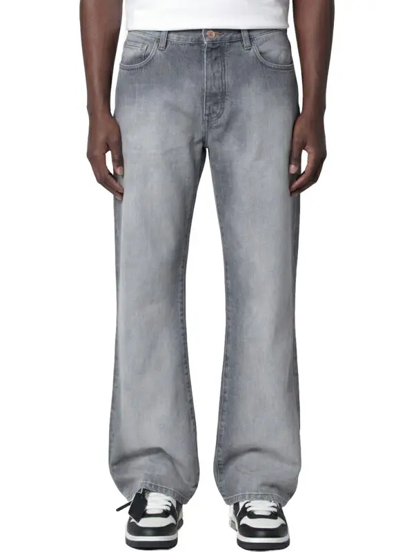 Off-White Flared Jeans In Washed - Denim