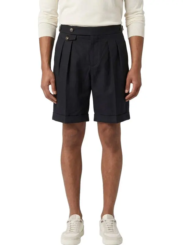 Brunello Cucinelli Pleated Shorts - Navy