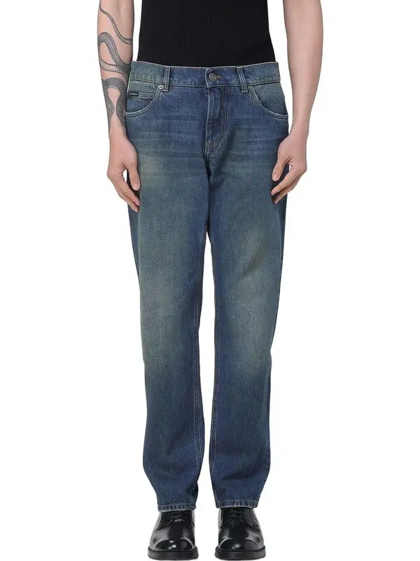 Dolce & Gabbana Cotton Denim Slim Fit Jeans - Black