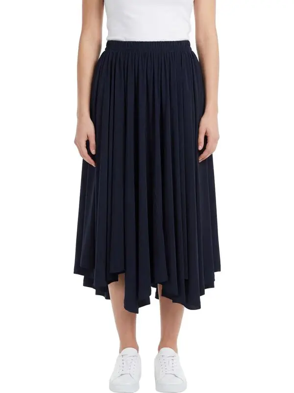 AMI Paris Asymmetric Midi Skirt - Black
