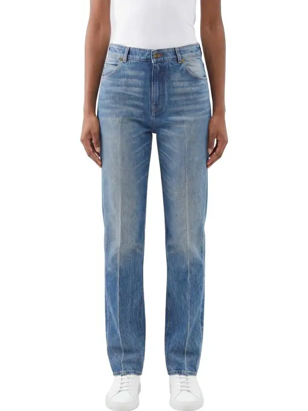 Balmain Straight Leg Jeans - Blue