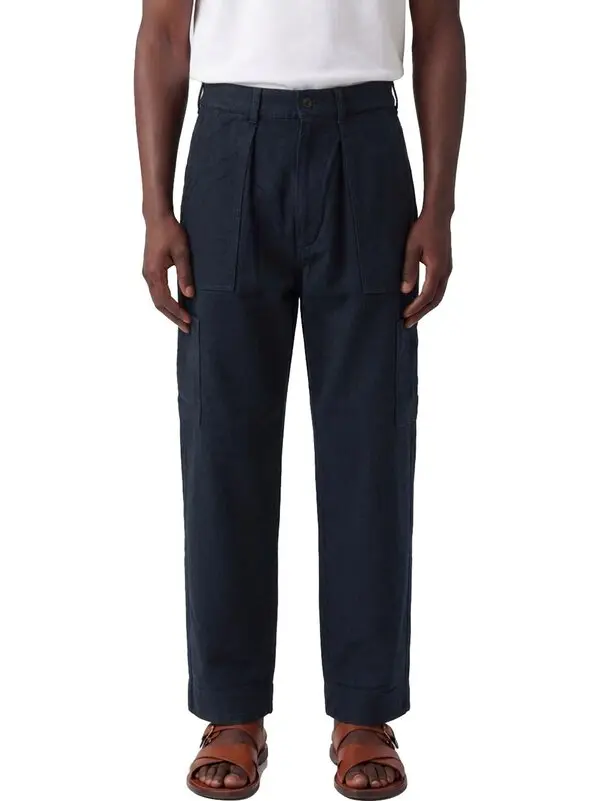 Nanamica Cotton And Silk Blend Trousers - Navy