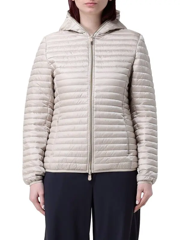 SAVE THE DUCK Alexa Hooded Quilted Down Jacket - Beige