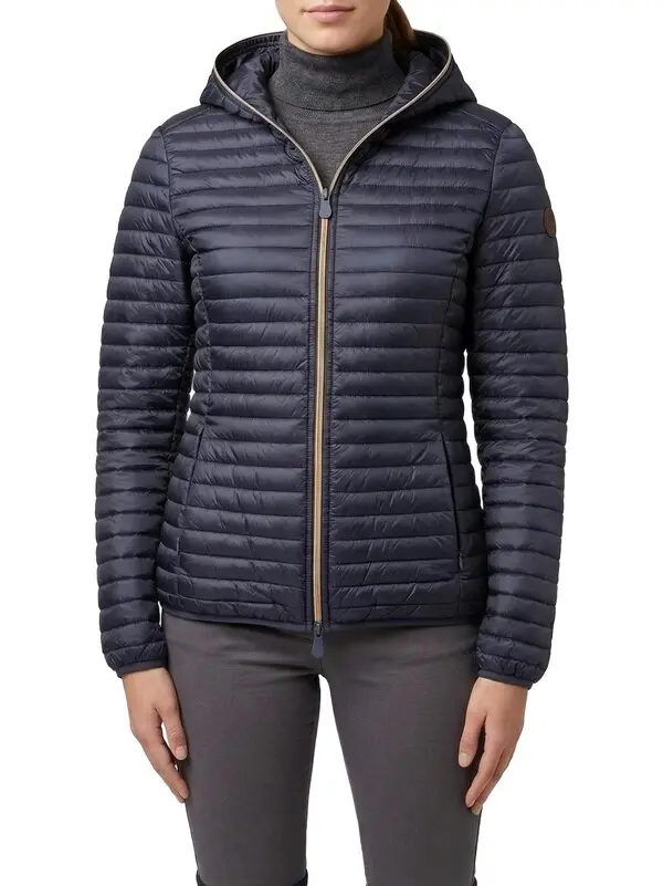 SAVE THE DUCK Alexa Hooded Quilted Down Jacket - Blue