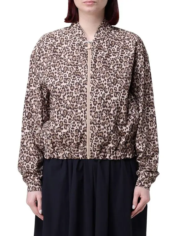 SAVE THE DUCK Alana Animal Print Bomber Jacket - Brown