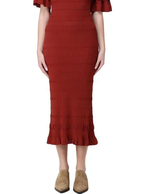 TWINSET Skirt - Brick Red