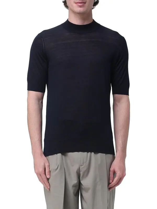 Brunello Cucinelli Short Sleeve Sweater - Navy
