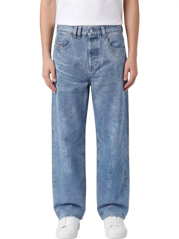 DIESEL® D-macro Wide Leg Denim Jeans - Blue