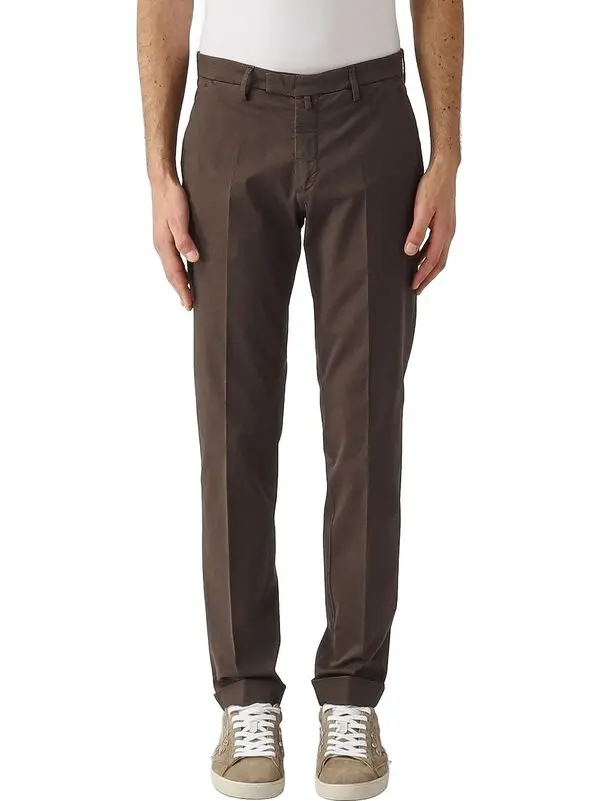 BRIGLIA 1949 Stretch Cotton Chino Trousers - Dark