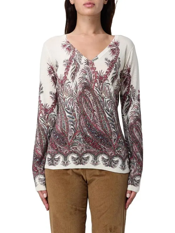 Etro Paisley Print Sweater - Burgundy