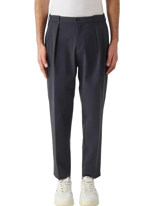 BRIGLIA 1949 Tailored Stretch Cotton Chino Trousers - Navy