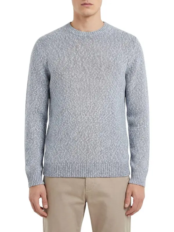 ZANONE Cotton Crew Neck Sweater - Blue