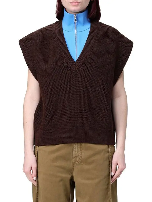 Tibi Wool Blend Vest - Brown