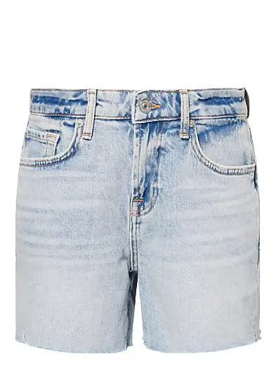 7 For All Mankind Monroe Mid-rise Long Denim Shorts - Ode To