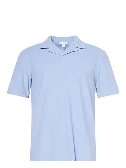 Sunspel Towelling Cotton Polo Shirt - Sky26