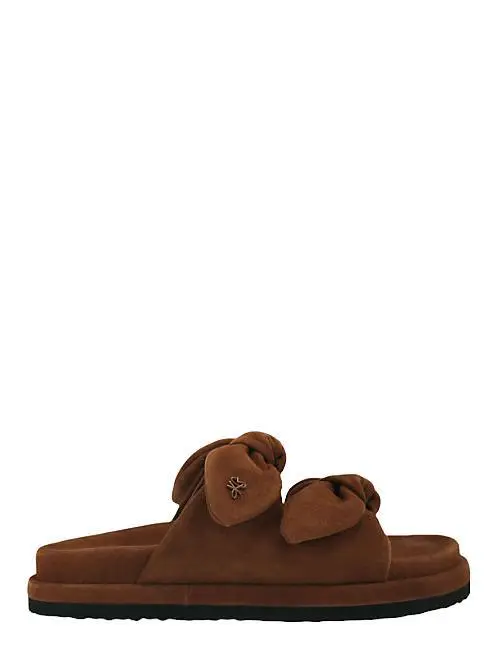 Kurt Geiger Reva Suede Slides - Camel