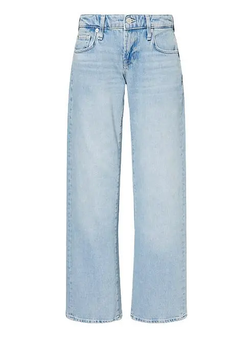 7 For All Mankind Low Straight Denim Jeans - Seabreeze