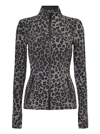 Lululemon Define Nulu High-neck Stretch-woven Jacket - True Leopard Black Multi