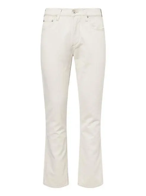 Citizens Of Humanity Elijah Straight Cotton-linen Trousers - Natural