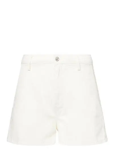 7 For All Mankind High-rise Cotton-linen Blend Shorts - Linen Ostuni