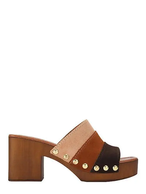 Carvela Settanta Suede Heeled Mules - Brown/oth