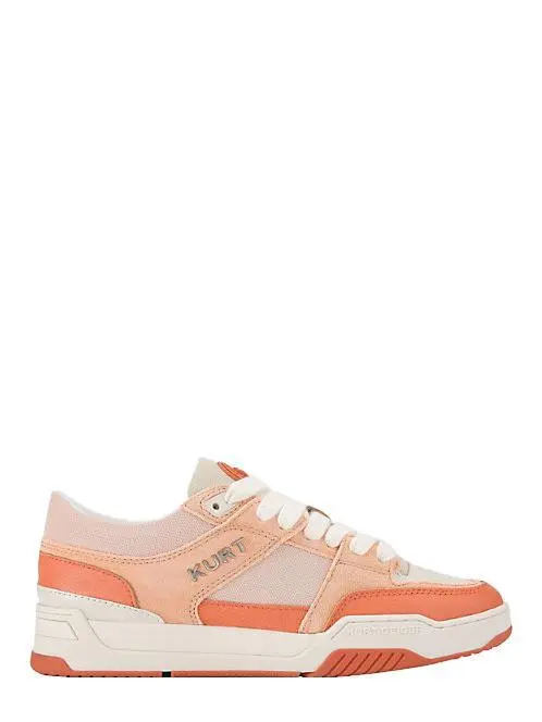 Kurt Geiger Hatton Leather And Suede Trainers - Peach
