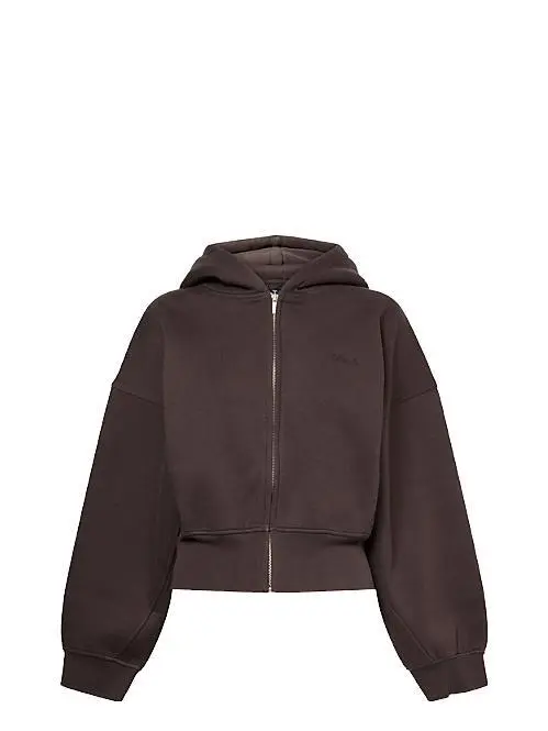 TALA Cotton-blend Zip-through Hoody - Americano