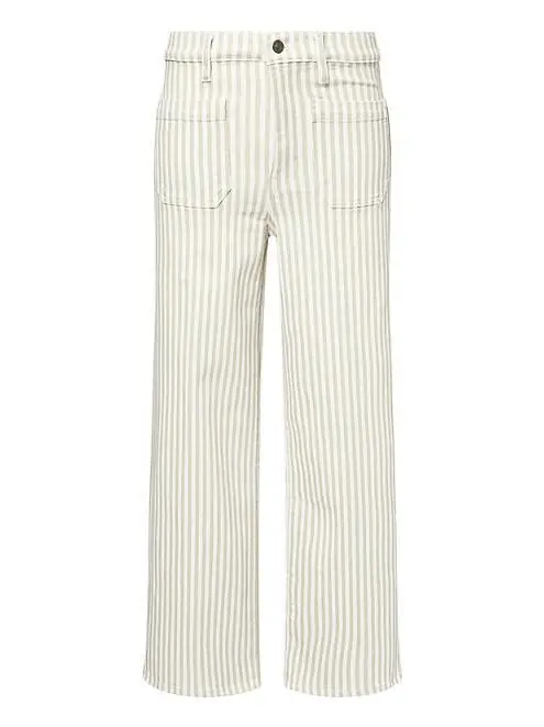 FRAME The Anchor Grazer Stripe Denim Trousers - Flax Stripe