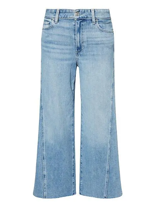 Paige Anessa Twist Raw-hem Stretch-denim Jeans - Explorer