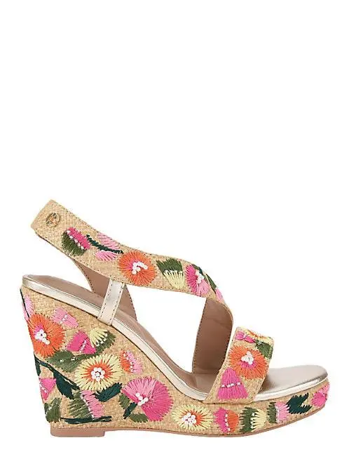 Carvela Gala Embroidered Wedge Sandals - Mult/other