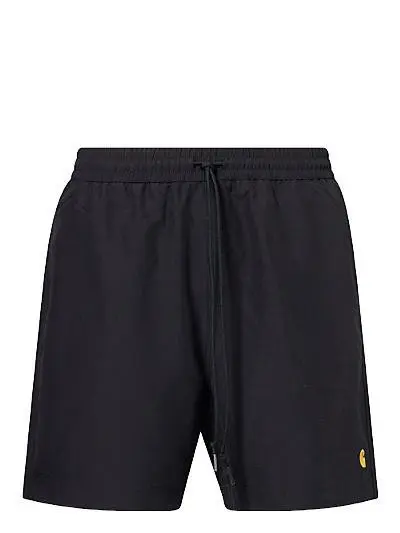 Carhartt Work In Progress Chase Logo-embroidered Swimming Trunks - Black / Gold