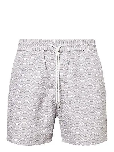ARNE Wave Drawstring Swim Shorts - Stone